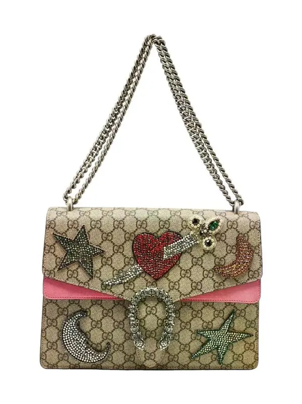 Gucci Dionysus Embellishment Shoulder Bag - Neutrals
