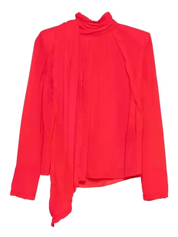 Dorothee Schumacher Ruffled High-neck Blouse - Red