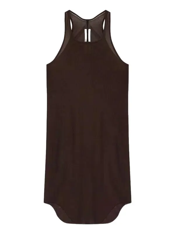 Rick Owens Ribbed Tank Top - Brown