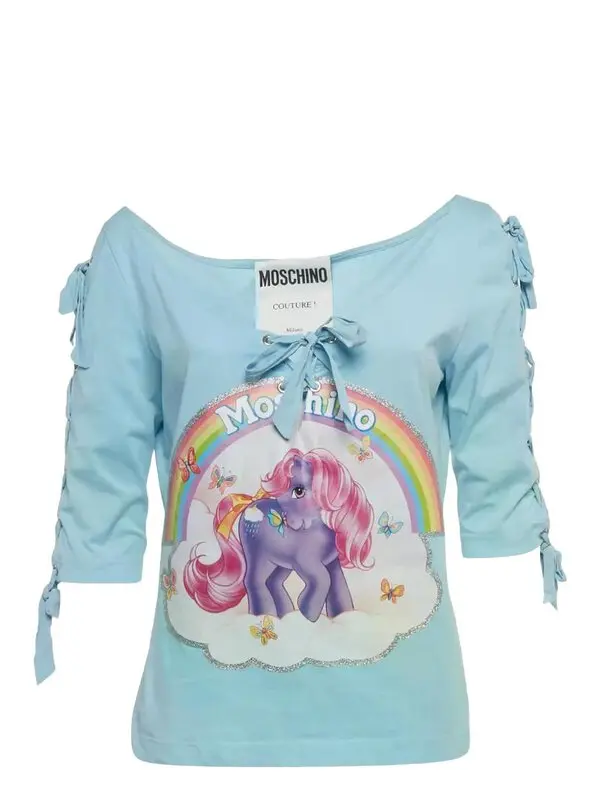 Moschino Pony-print Top - Blue