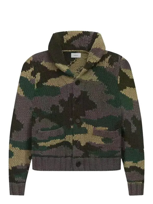 Rhude Camouflage Cardigan - Green