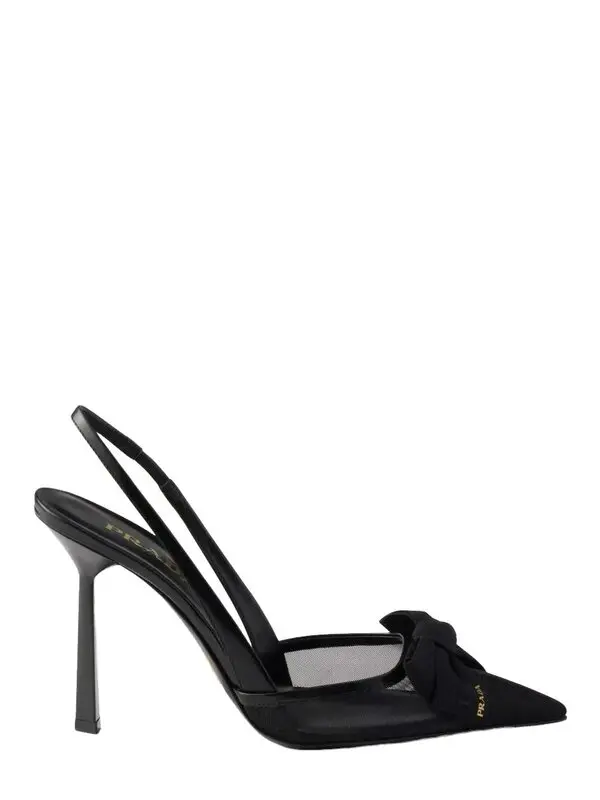 Prada Heeled Mesh Pumps - Black