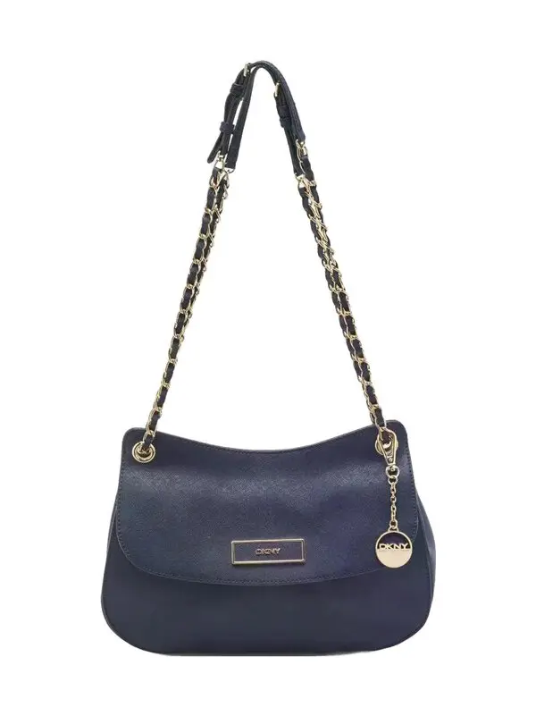 Dkny Leather Chain Shoulder Bag - Blue