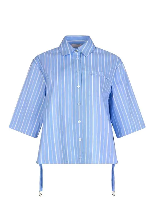 Liu Jo Striped Chest-pocket Shirt - Blue