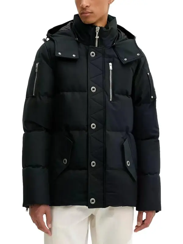 Moose Knuckles Quilted Hooded Jacket - Black