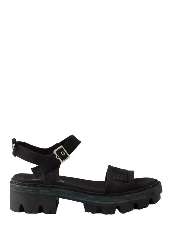 Prada Canvas Sandals - Black