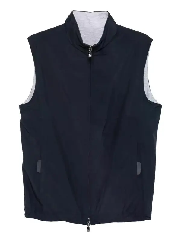 Corneliani Zip-up Gilet - Blue