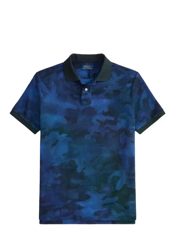 Polo Ralph Lauren Camouflage Pique Polo Shirt - Blue