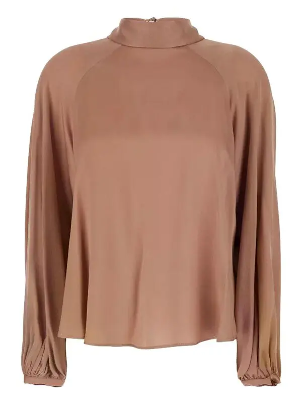 SEMICOUTURE High-neck Open-back Top - Neutrals
