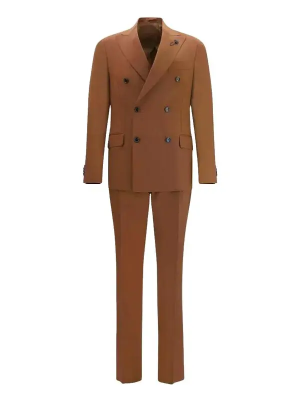 LARDINI Iconic Double-breasted Suit - Brown