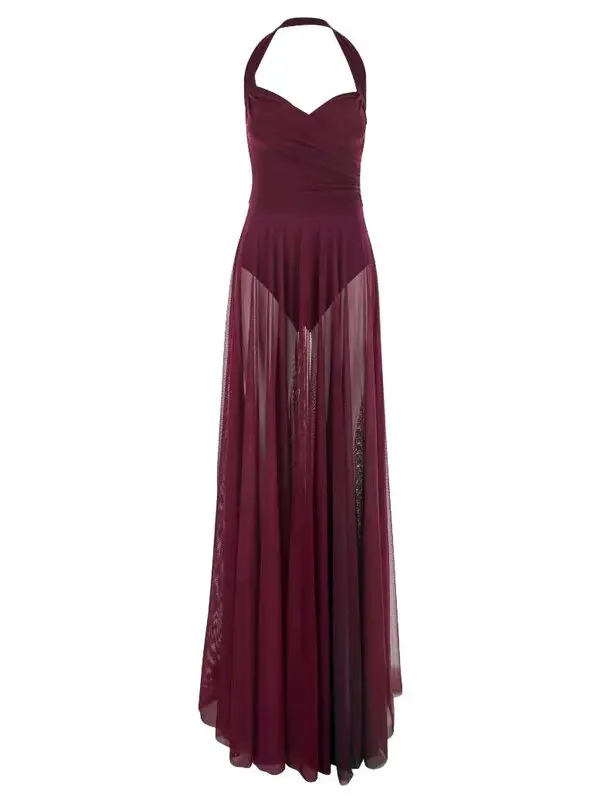 Norma Kamali Cayla Draped Dress - Purple