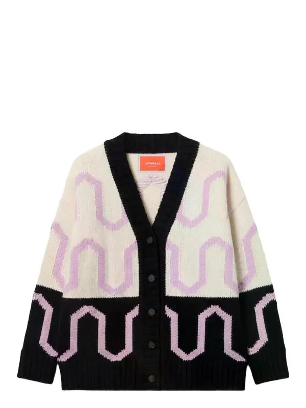 La DoubleJ Geometric Comber Cardigan - Neutrals