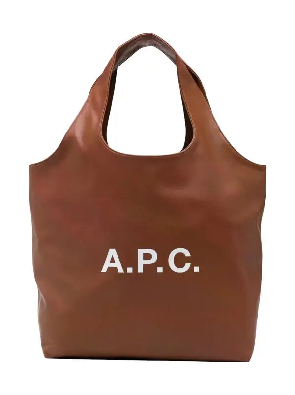 A.p.c. Logo Shoulder Bag - Brown