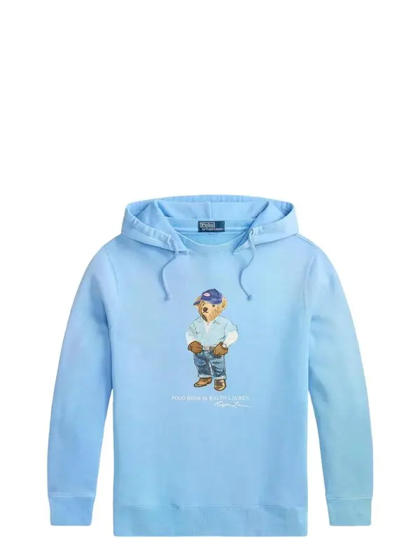 Polo Ralph Lauren Bear Print Drawstring Hoodie - Blue