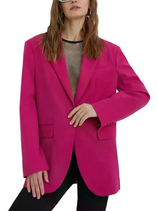 MOSCHINO JEANS Single-breasted Blazer - Pink