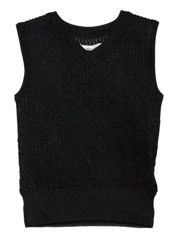 MAISON MARGIELA Crew-neck Sleeveless Vest - Black
