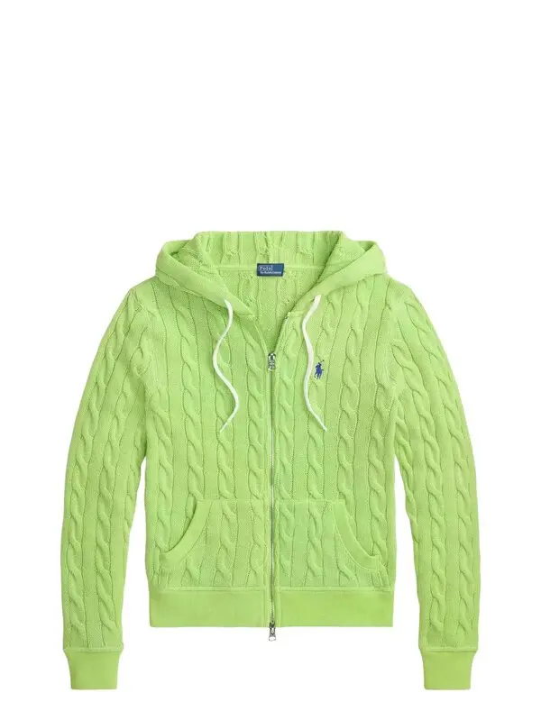 Polo Ralph Lauren Cable-knit Zip-up Hoodie - Green