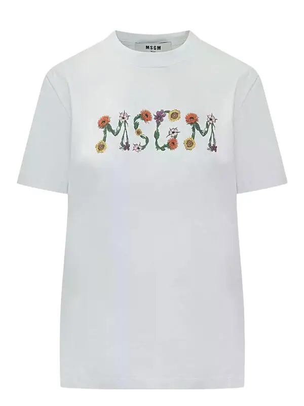 MSGM Floral T-shirt - White