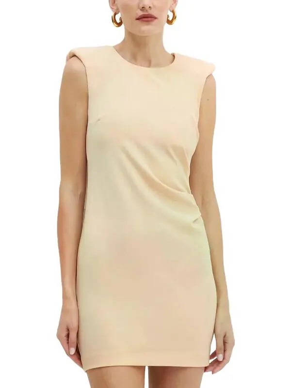 Patrizia Pepe Padded Sleeveless Mini Dress - Neutrals
