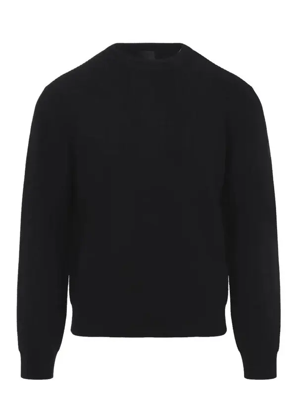 Moncler Logo-patch Wool Sweater - Black