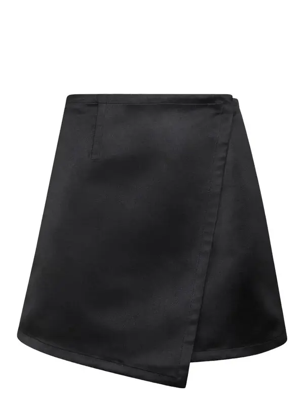 Co Asymmetric Wrap Skirt - Black