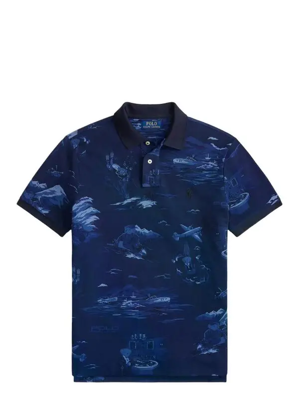 Polo Ralph Lauren Patterned Polo Shirt - Blue