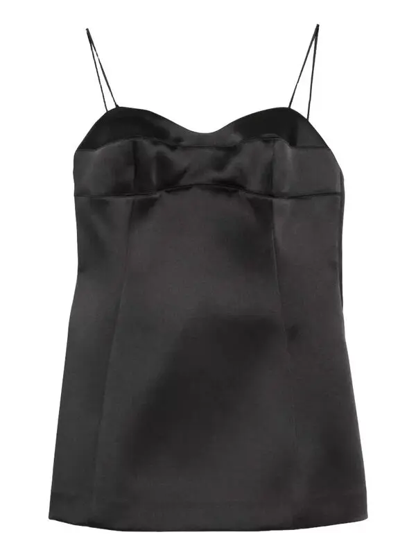 RÓHE Satin Top - Black