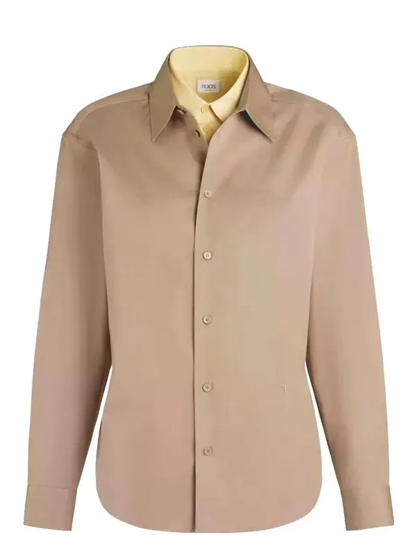 TOD'S Long-sleeve Buttoned Shirt - Neutrals
