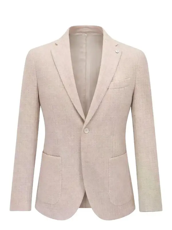 LUBIAM Textured Notched Jacket - Neutrals