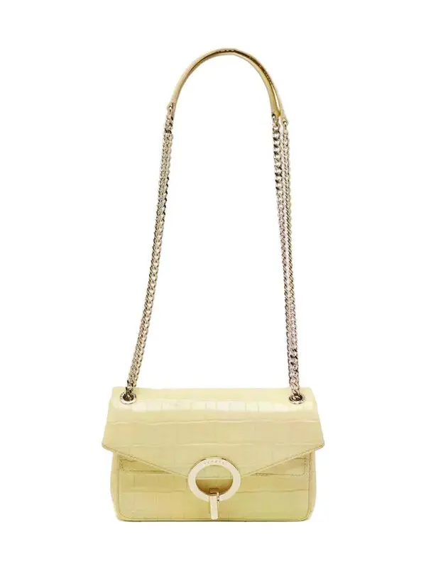 Sandro Leather Chain-strap Shoulder Bag - Yellow