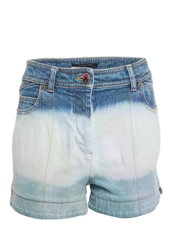 LOUIS VUITTON Tie-dye Denim Shorts - Blue