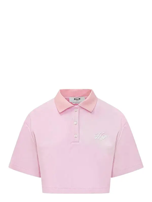MSGM Collared Polo Top - Pink