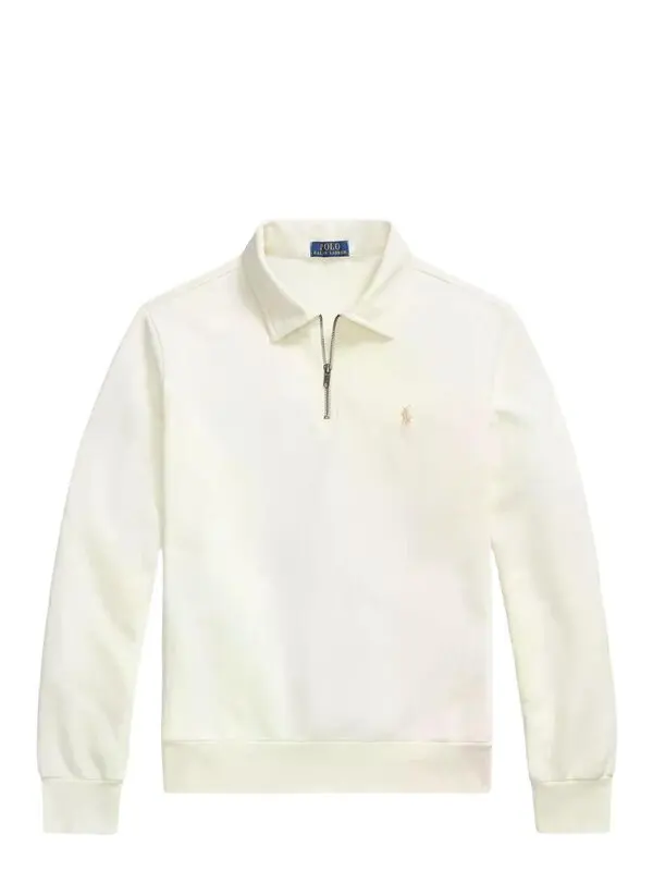 Polo Ralph Lauren Quarter-zip Logo-embroidered Polo Shirt - White