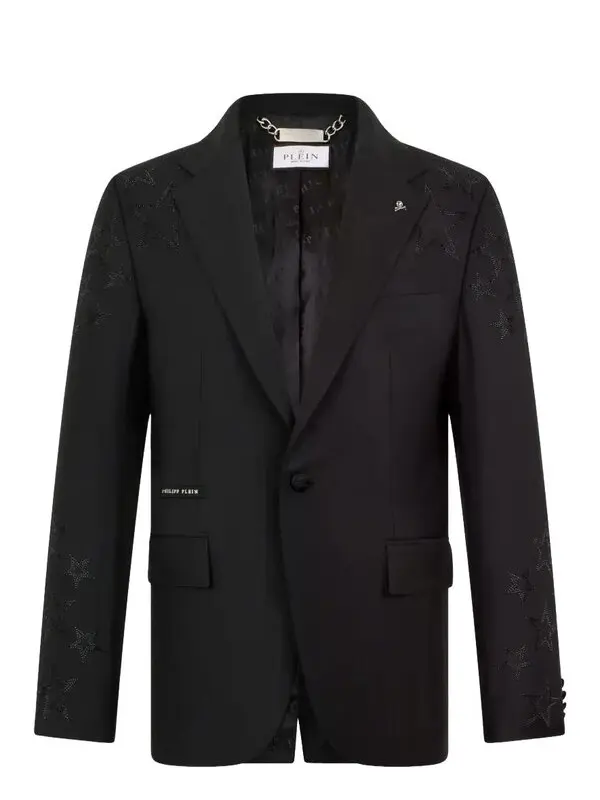 Philipp Plein Rhinestone-stars Blazer - Black