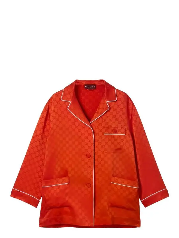 Gucci Hammered Gg Shirt - Orange