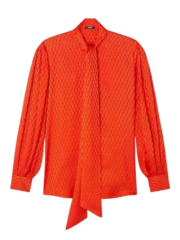 Versace All-over Patterned Shirt - Orange