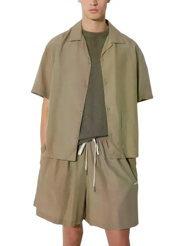 MKI MIYUKI ZOKU Short Sleeve Vacation Shirt - Neutrals