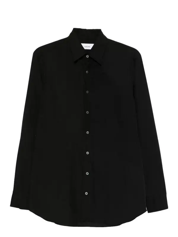 LARDINI Button-up Shirt - Black