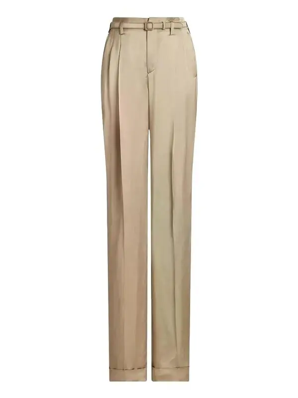 Ralph Lauren Belted Pleated Trousers - Neutrals