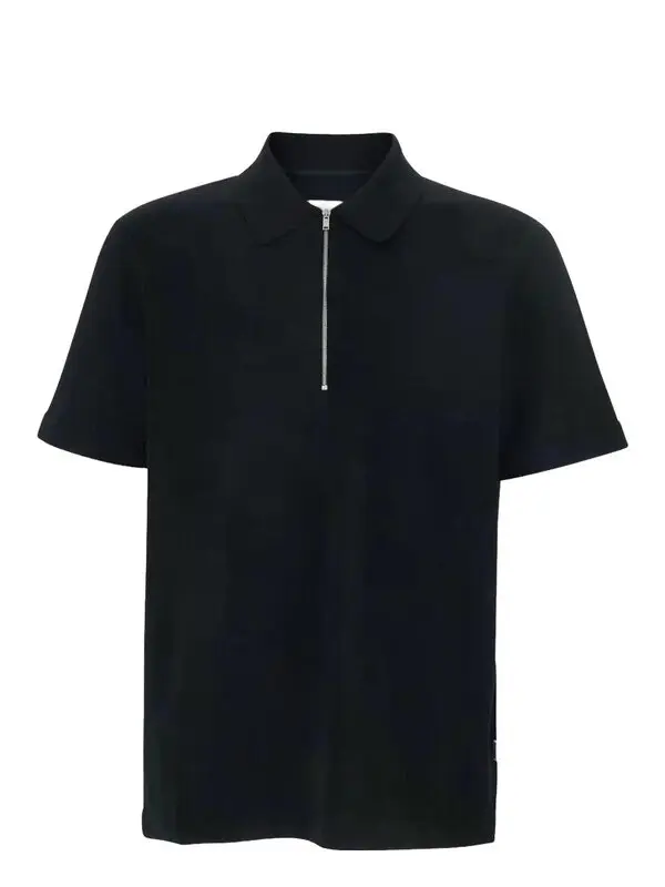 JIL SANDER Zip Polo Shirt - Black