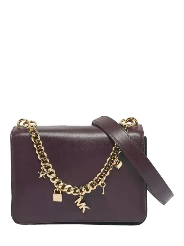 Michael Kors Mott Chain Charm Shoulder Bag - Purple