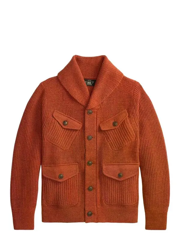 Ralph Lauren Buttoned Pocket Cardigan - Orange