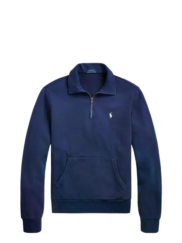 Polo Ralph Lauren Zip-front Collared Sweatshirt - Blue