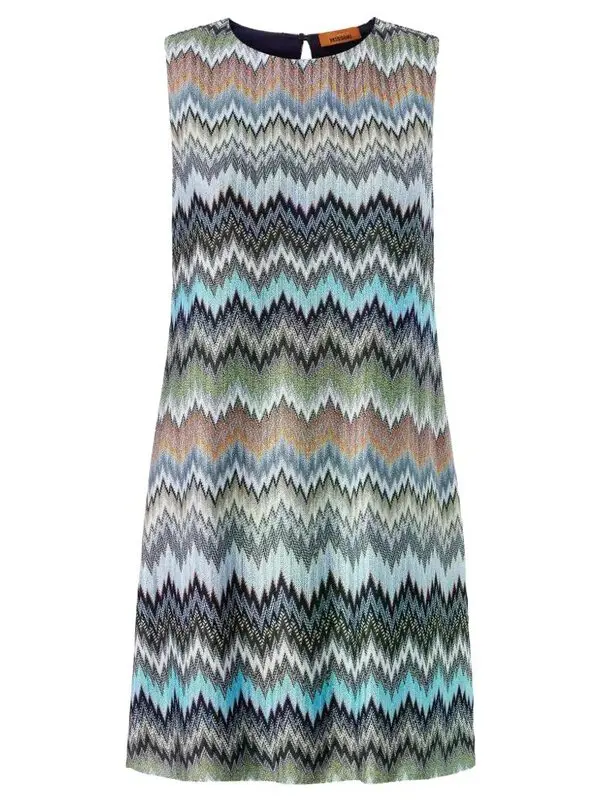Missoni Chevron-pattern Mini Dress - Blue