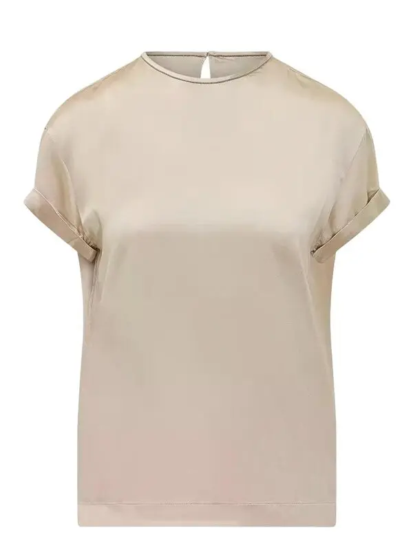 Brunello Cucinelli Cuffed T-shirt - Neutrals