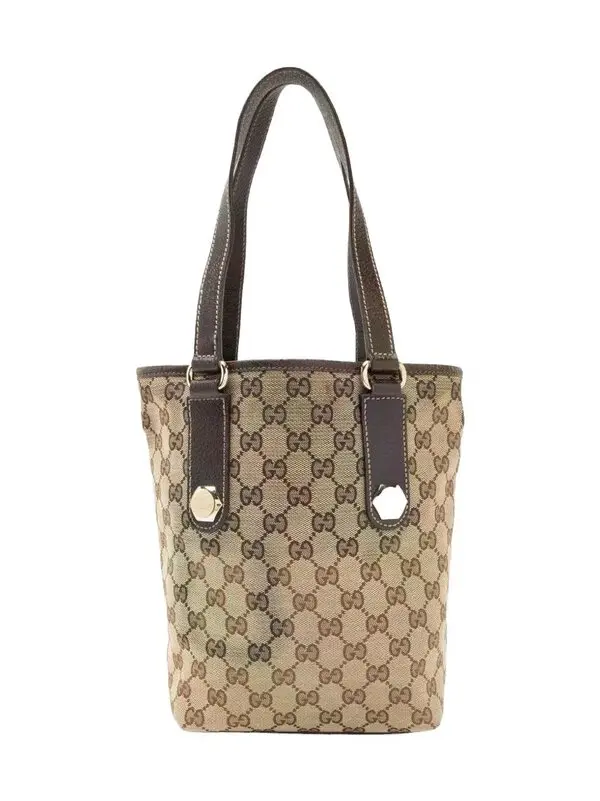 Gucci Gg Supreme Canvas Charmy Tote Bag - Neutrals