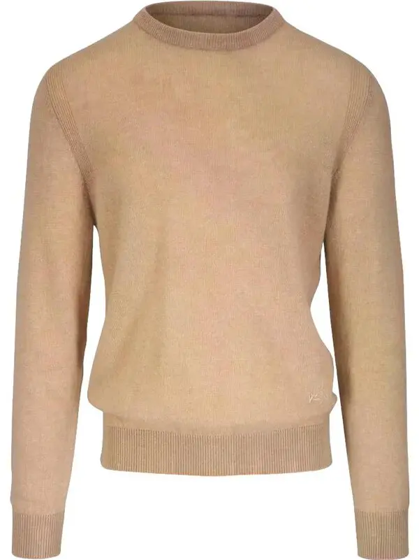 Isaia Ribbed Crew-neck Sweater - Neutrals