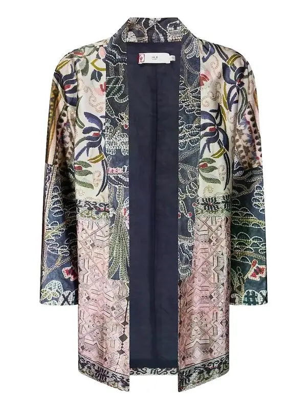 HUI HUI Printed Silk Jacket - Neutrals