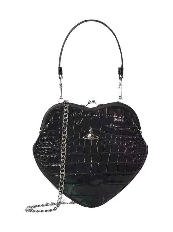 VIVIENNE WESTWOOD Heart Embossed Tote - Black
