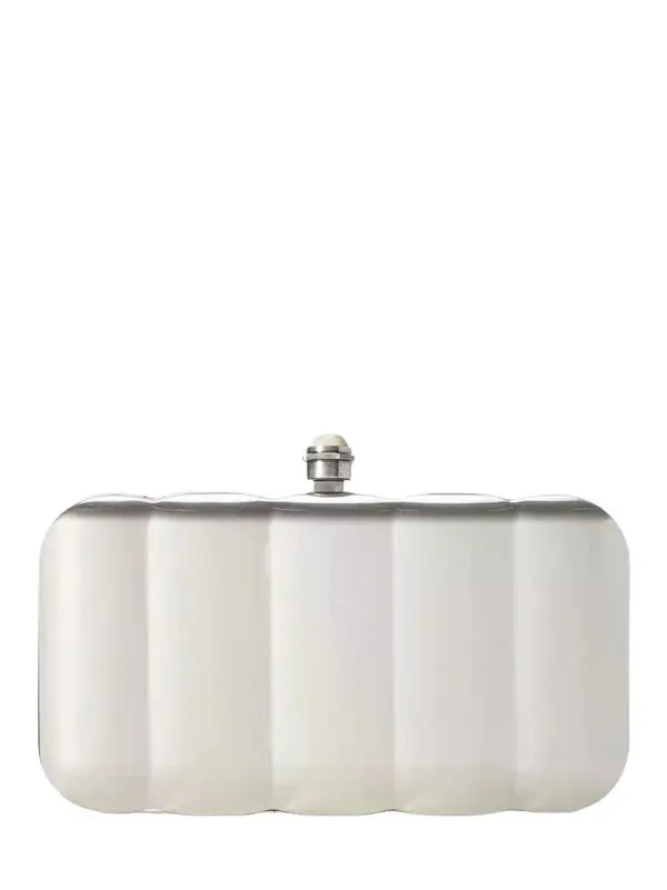 Ralph Lauren Panelled Metallic Clutch - Silver